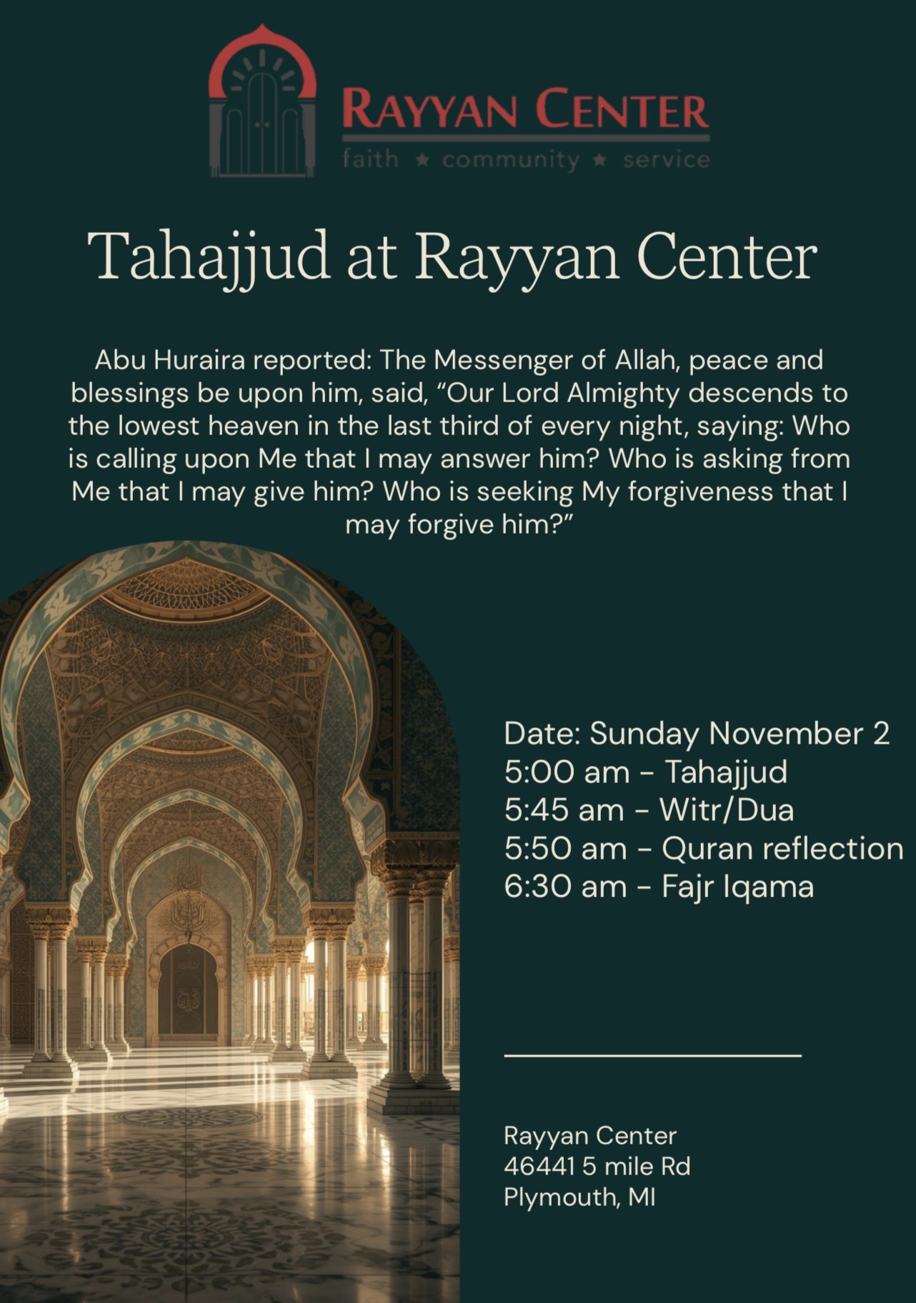 Rayyan Center | Welcoming You Home | Plymouth, MI